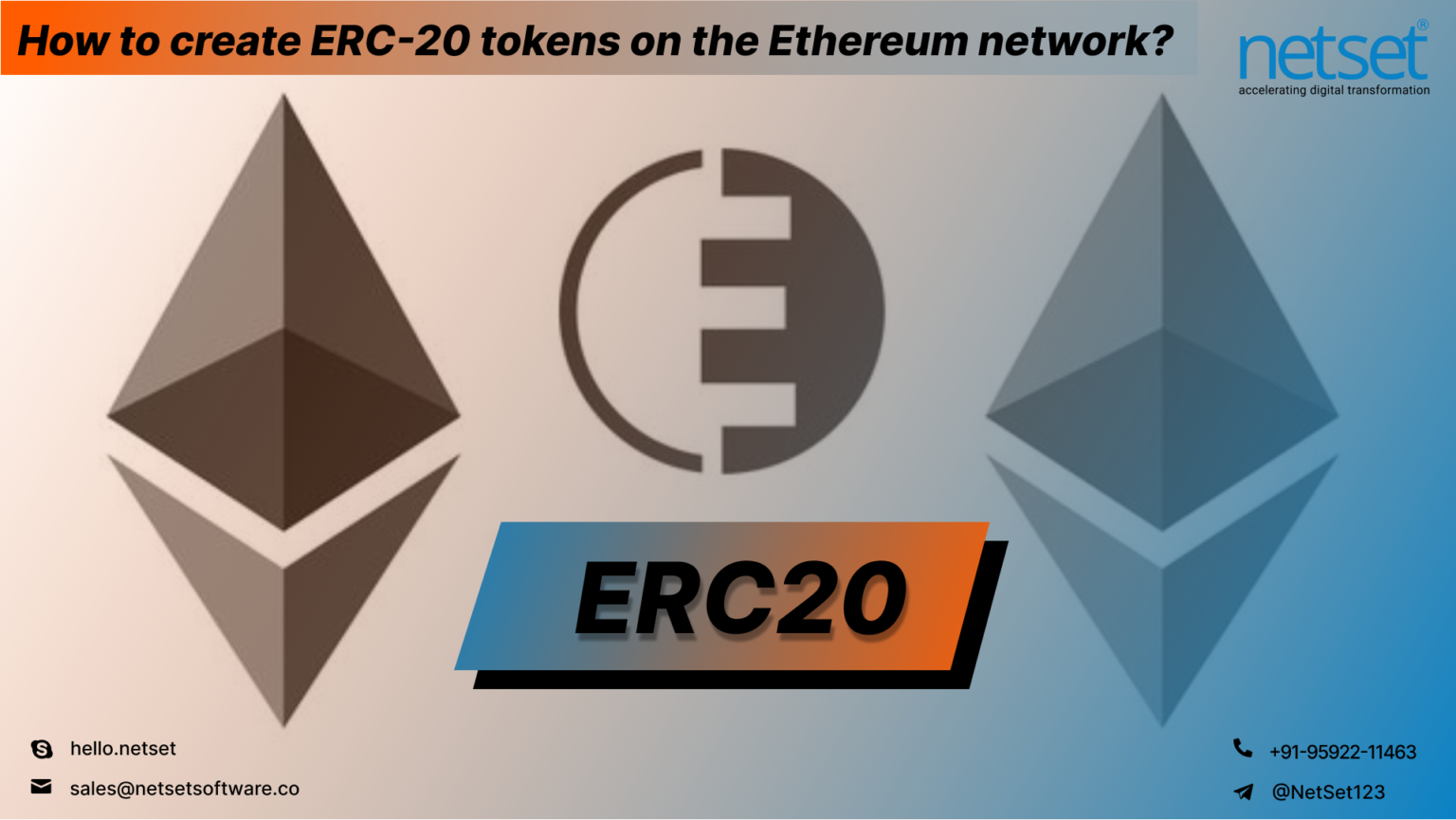 How to create ERC20 tokens on the Ethereum network? Netset Software